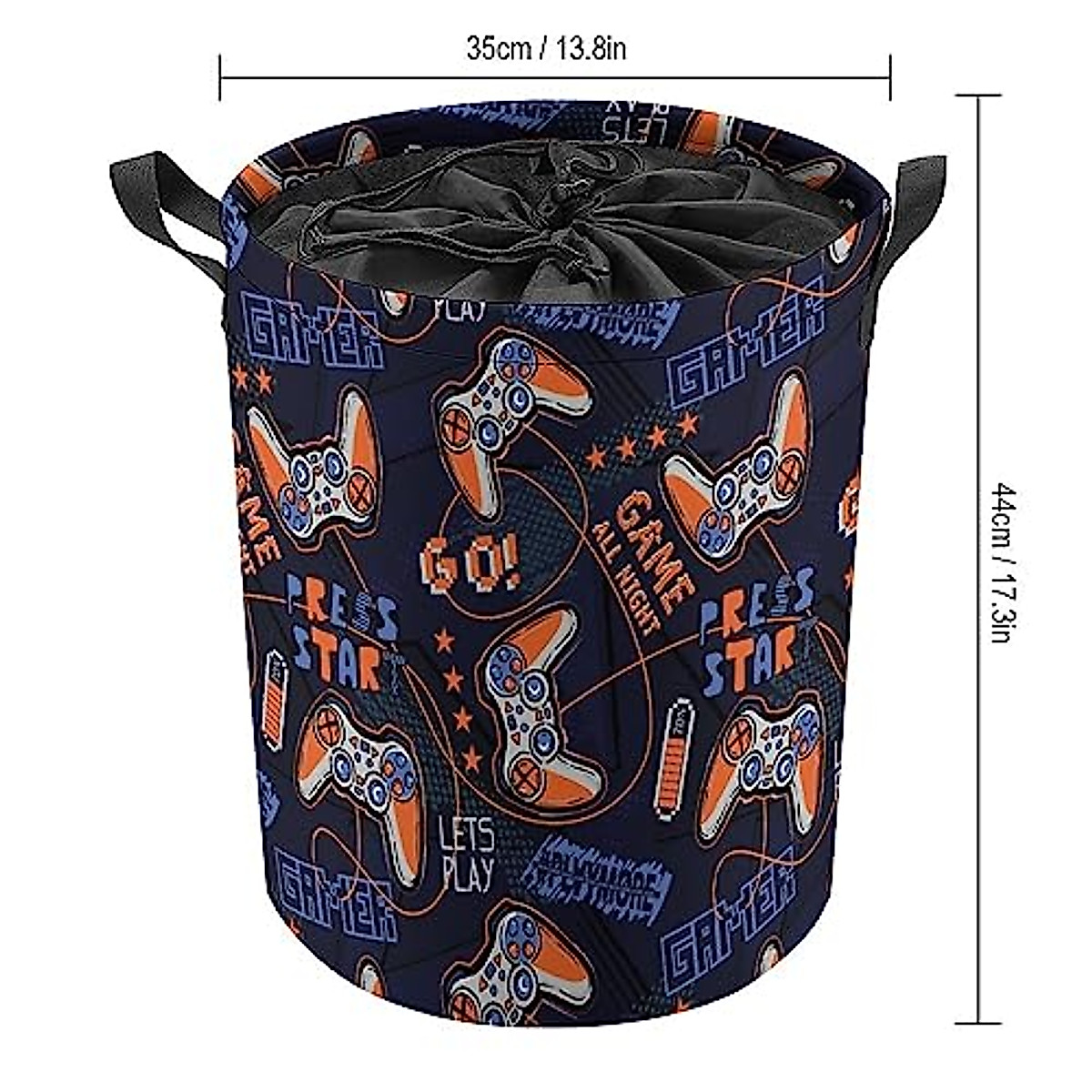 LynaRei Laundry Hamper Cool Game Joystick Small Dirty Clothes Storage Basket Loyal Game Lover Collapsible Waterproof Toy Organizer for Boys And Girls Bedrooms, Bathroom