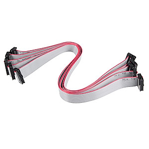 Tool parts IDC 16 Pins Connector Flat Ribbon Cable Female Connector 30cm 2mm Pitch - 5pcs