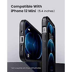 AINOPE 2020 New iPhone 12 Mini Case [5.4 inches], Full Covered Shockproof Protective Case Soft TPU Protective Cover Compatible with iPhone 12 Mini -Black