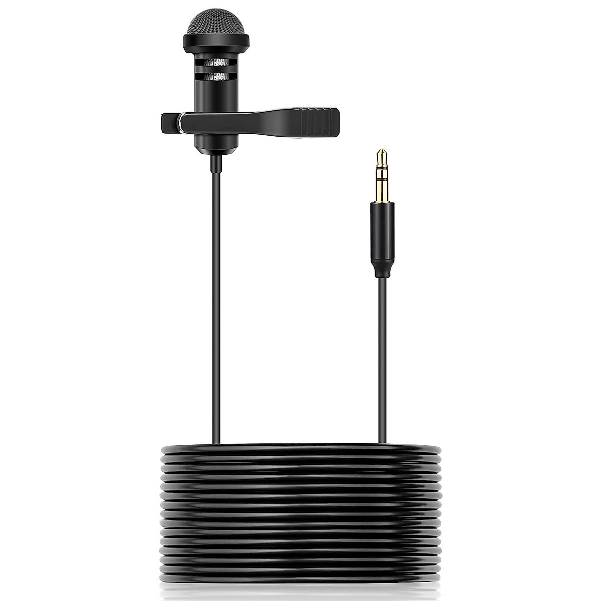 weishan Lavalier Mic Compatible with GoPro HERO11 Black, HERO10，HERO9 Action Cameras, Media Mod, Max - Lapel Microphone 3.5mm, 10ft