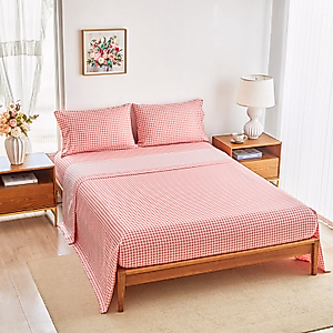 UOZZI BEDDING Bed in a Bag All Season Soft Microfiber Reversible Bed Comforter Set (1 Comforter 2 Pillow Shams 1 Flat Sheet 1 Fitted Sheet 2 Pillowcases) (Flowers 1, Queen-7 Pieces)