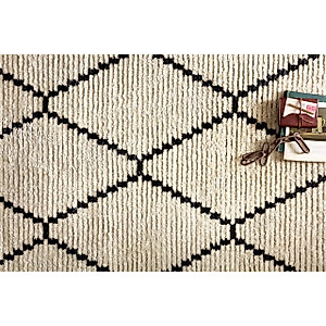 Chris Loves Julia x Loloi Alice Collection ALI-04 Cream / Charcoal 6'-5" x 9'-2" Area Rug
