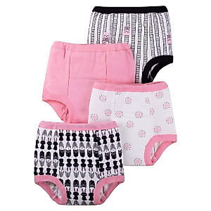 Lamaze Organic Baby Baby Girls Reusable and Washable Toddler Potty Training Pants, Cotton Cloth, Pink, 4T