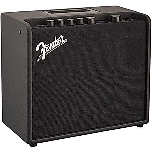 Fender Mustang LT25 Guitar Combo Amplifier Bundle with Instrument Cable and Picks