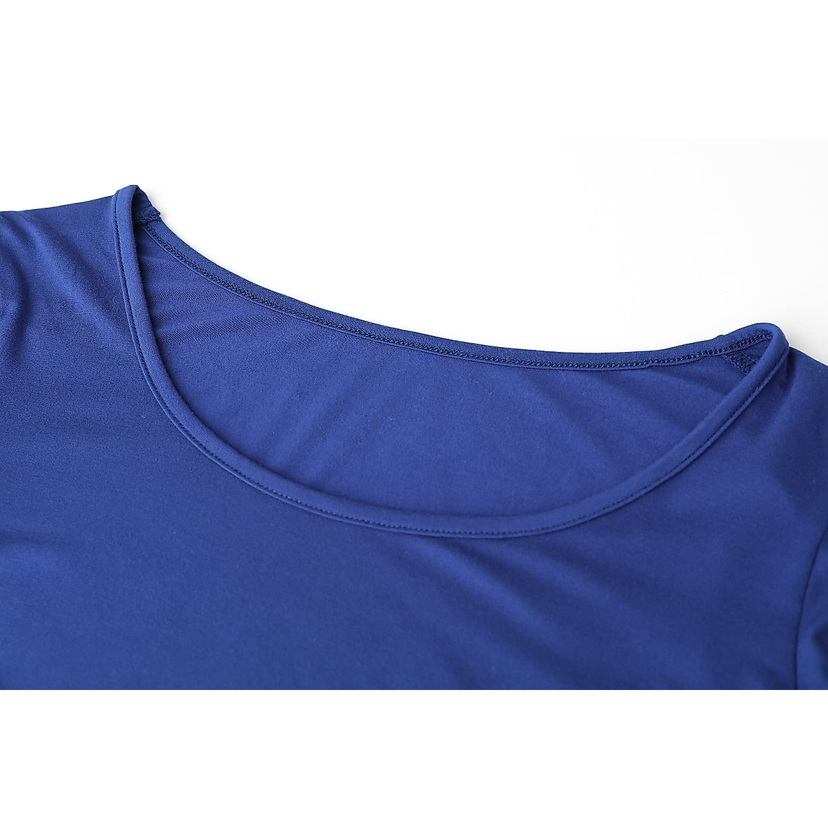 Kindcall Lightweight Yoga Crop Tops Slim Fit Long Sleeve Workout Shirts for Women (2-Royal Blue, X-Small)