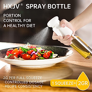 Oil Sprayer for Cooking, Kitchen Gadgets Olive Oil Sprayer, 250ml Oil Spray Bottles for Kitchen Air Fryer Accessories, Continuous Oil Mister Spray Bottle, Olive Oil Dispenser for Baking, Bbq