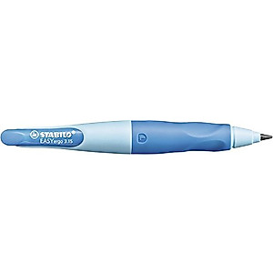 Handwriting Pencil - STABILO EASYergo 3.15 - Left Handed - Light Blue/Dark Blue + Sharpener