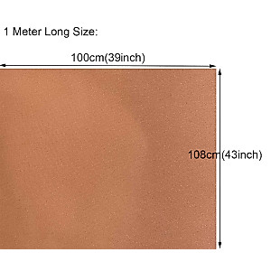 Amerthing Pure Copper Faraday Fabric RF & LF Electromagnetic Fields Gold Color Blocking Fabric 1 Meter (39"x43" inch)