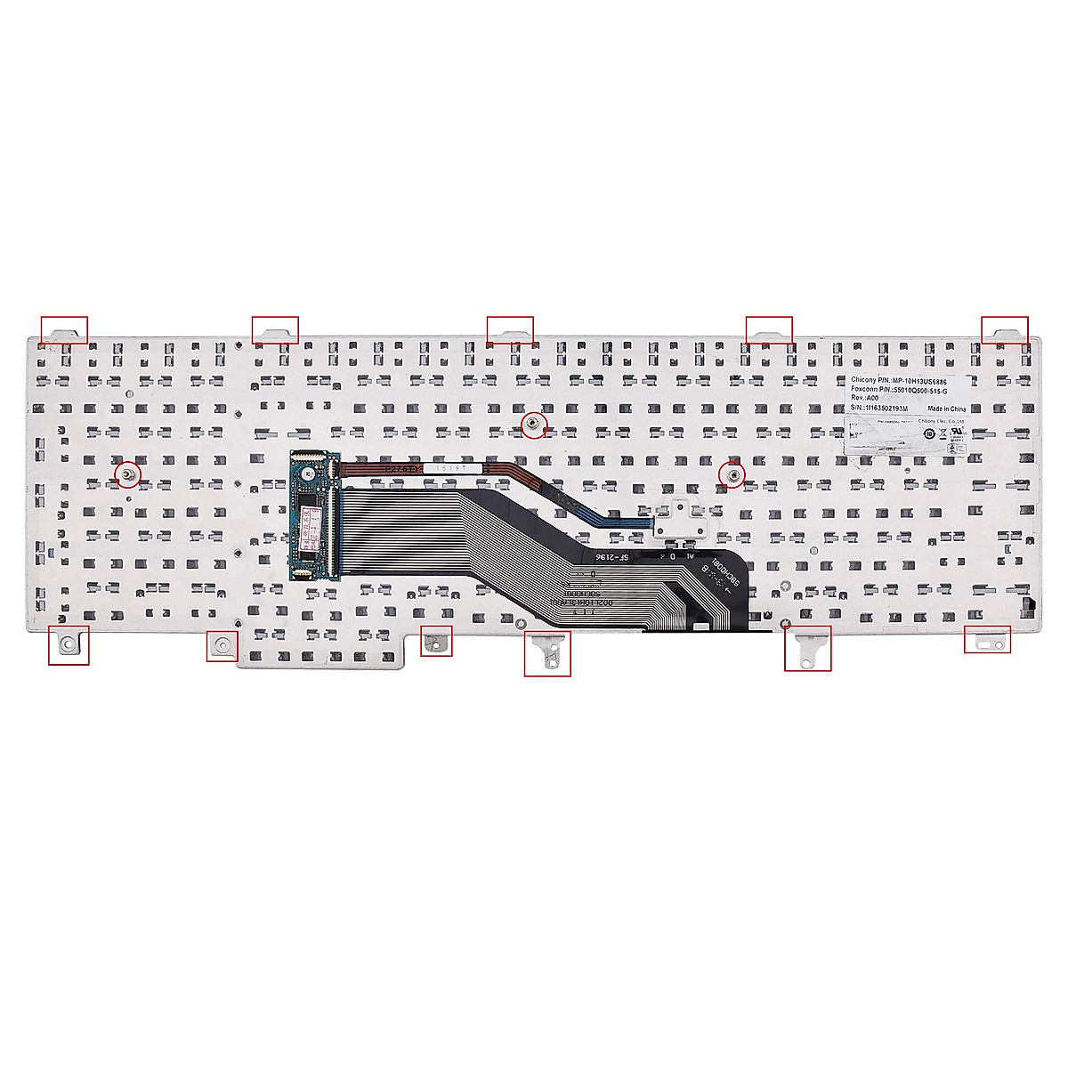 SUNMALL Replacement Keyboard with Pointer Compatible with Dell Latitude E5520 E5520m E5530 E6520 E6530 E6540 Precision M4600 M4700 M4800 M6600 M6700 Laptop Non-Backlit