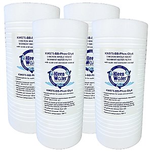 KleenWater KW975-BB-Phos Scale Corrosion Hardness Sediment Filter 4.5 X 10 Inch, Set of 4