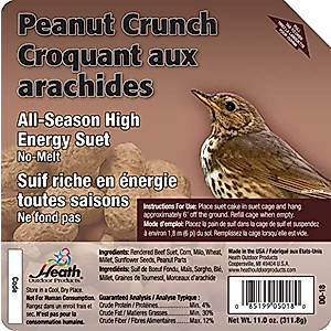 Heath Outdoor Products DD-18 Peanut Crunch Suet Cake, 12-Pack