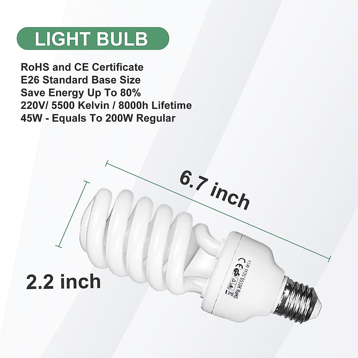 Nexiview Photography Umbrella Lighting Kit, 2 Pack 33" Soft White Reflector for Camera Lighting, Continuous Studio Lighting for Video Recording, Portrait Shooting