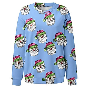 Christmas Shirts for Women Halloween Crewneck Christmas Shirt Shirts Shirts Knitwear Pullover Jumper Tops Hooded Sweaters Plus Size 3/4 Cuffed Sleeve Grey Leggings Cargo Pants Women high Waist