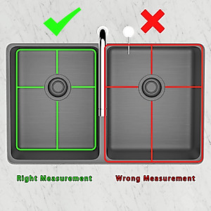 SlimmKISS Kitchen Sink Grid Stainless Steel Sink Protectors, Sink Bottom Grid Sink Racks for for Single or Double Bowl Sink, Corner Radius Sink Grate Rear Drain Hole with Sink Strainer,2pack