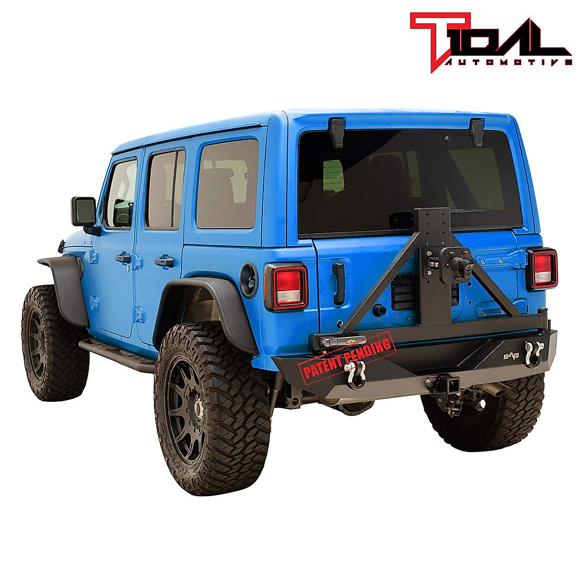 Tidal Rear Bumper with Tire Carrier & Hitch Receiver for 18-20 JL Wrangler