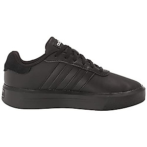 adidas Women's Court Platform Skate Shoe, Black/Black/White, 8.5