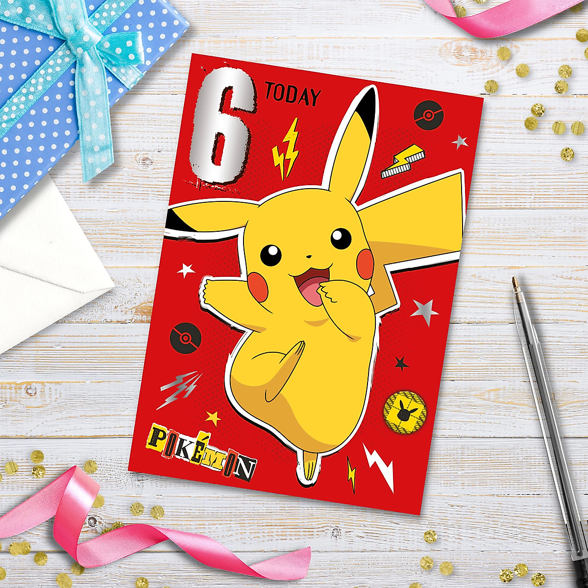 Danilo Promotions LTD Pokemon Birthday Card, 6 Today