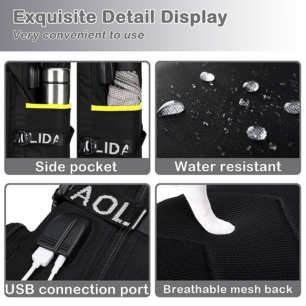 ZJYJING Anime One Piece Logo Luffy Print Backpack with USB Interface Casual Large Capacity Laptop Backpack (B3-1)