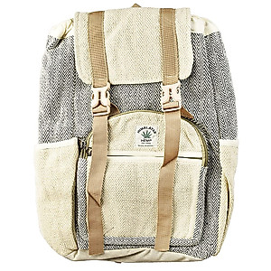ThreadHeads Himalayan Hemp Herringbone Buckle Backpack - 11"x16"