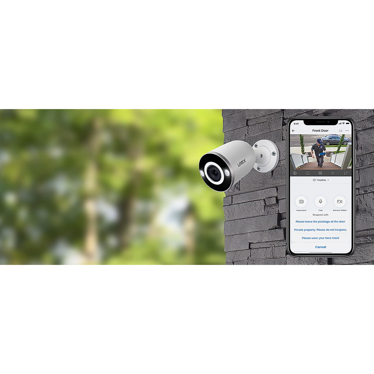 Lorex N4K2SL-84WB Fusion 4K 16-Channel (8 Wired and 8 Wi-Fi) 2TB Wired NVR System with 4X Bullet Cameras Featuring Smart Security Lighting