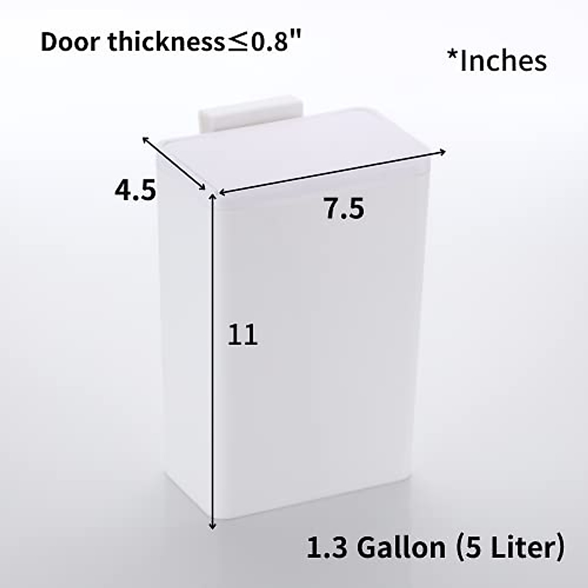 JOE & LEAH Hanging Compost Bin Trash Can - Garbage Compost Bin for Kitchen Cabinet Door Mounted Under Sink RV Bathroom (Ivory)