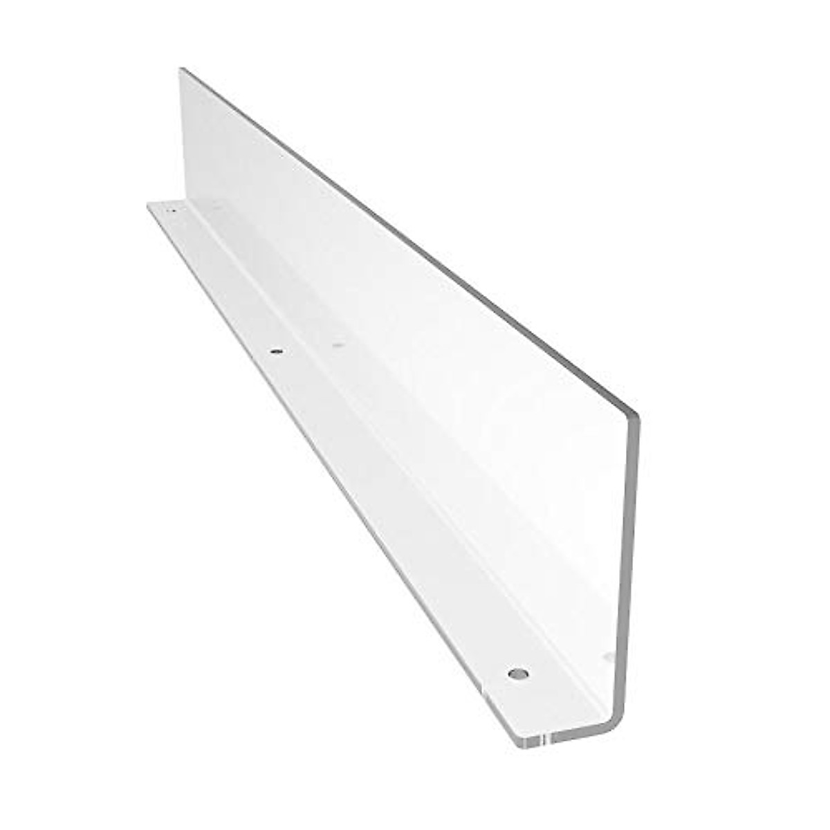 FixtureDisplays® 22 X 3" Clear Floating Shelf Wall Mount Shelf Lip Stopper Shelf Guard Divider Plexiglass Edge Protection 10084-12PK-NF
