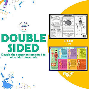 Tot Talk Periodic Table of The Elements Educational Placemat for Kids, Washable, Made in The USA