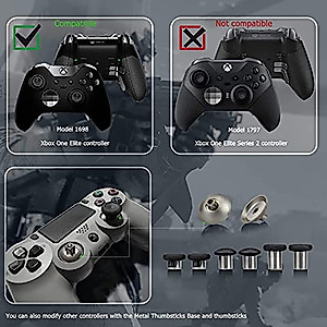 AQIDAP Elite Kit for Xbox One Elite Controller Accessory (6 Different Metal Analog Sticks - 4 Paddles - 2 D-Pads - and 2 Magnetic Base Xbox One Elite Controller Replacement Parts)