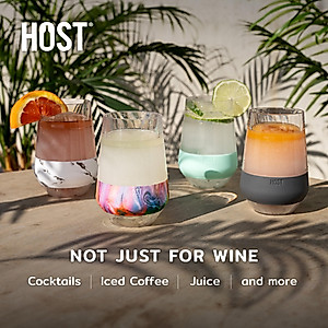 Host Freeze XL Cooling Cup in Double Walled Insulated Freezable Drink Chilling Tumbler with Freezing Gel, 12 Ounces, Pink Camo Set of 2