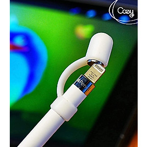 PencilCozy Apple Pencil Cap Replacement and Holder with Cap, Protective Cover & Tether Prevents Damage, Apple Pen Cap Works with Apple iPad Pro, Apple Pencil 1st Generation Cap, Apple Accessories