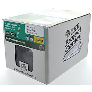 Hillman 48274 Square-Drive Multi-Purpose Wood Screws (#9 x 2-1/2") - 350 pieces, Deck Brown