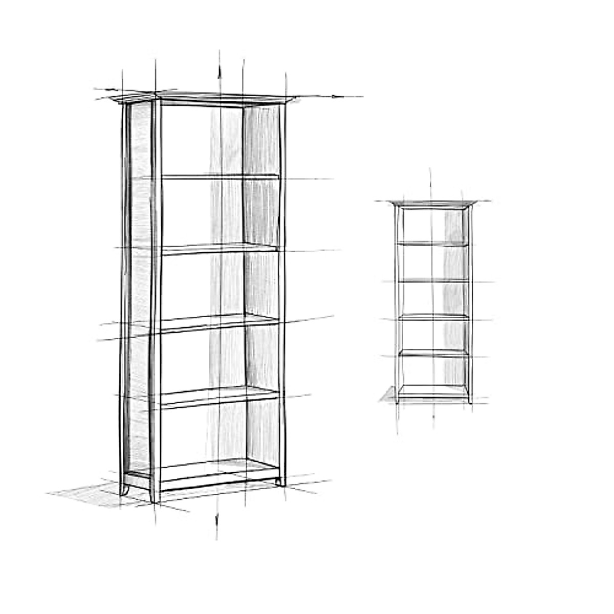 SIMPLIHOME Amherst SOLID WOOD 70 inch x 30 inch Transitional 5 Shelf Bookcase in Black with 5 Shelves, for the Living Room, Study and Office