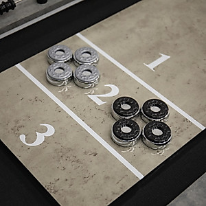 American Legend Stonebridge 9’ LED Light Up Shuffleboard Table with Bowling