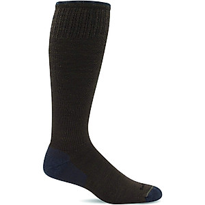 Sockwell Men's Elevation Firm Graduated Compression Sock, Bark - L/XL