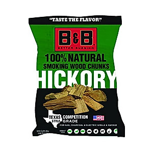 B&B Charcoal Hickory Wood Smoking Chunks 549 cu. in. - Case of: 1