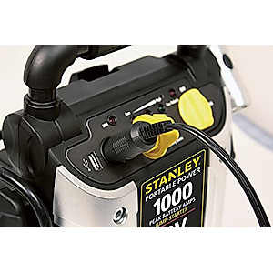 STANLEY J509 Portable Power Station Jump Starter: 1000 Peak Amp Battery Booster, USB Port, Battery Clamps