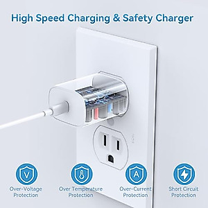 iPhone 15 Pro Charger Fast Charging, 20W USB C Fast Charger Block with 10ft Long USB C Charging Cable Cord for iPhone 15/15 Pro/15 Pro Max/15 Plus, iPad 12.9/11/10.9, Air 5/4,Samsung Galaxy S24Ultra