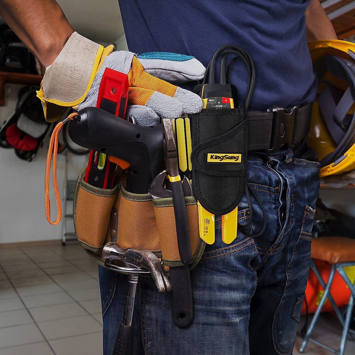 KingSung Hard Case Bundle with Tester Meter Holster Replacement for Fluke T5-1000/T5-600/T6-1000/T6-600/T+PRO Voltage Continuity,3D Molded Appearance and Real Machine Custom Lining