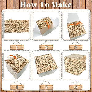 6PCS Hay Bales Boxes Decor Western Cowboy Party Decorations Large Farm Fake Trunk or Treat Car Photo Booth Wooden Grain Straw Fall Harvest Halloween for Rodeo Birthday Baby Shower Favors Supplies