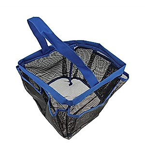 IPENNY Mesh Shower Caddy, Quick Dry Shower Tote Bag Oxford Hanging Toiletry and Bath Organizer with 8 Storage Compartments for Shampoo, Conditioner, Soap and Other Bathroom Accessories