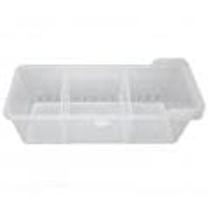 Refrigerator izer Bin Clear Storage Bin with 2 Divided Compartments for Kitchen Cabinet OfficeS: 40x16x14.1cm /.7x6.3x5.6in0 Refrigerator Storage Rack Food Storage izer Bin Clear izing B