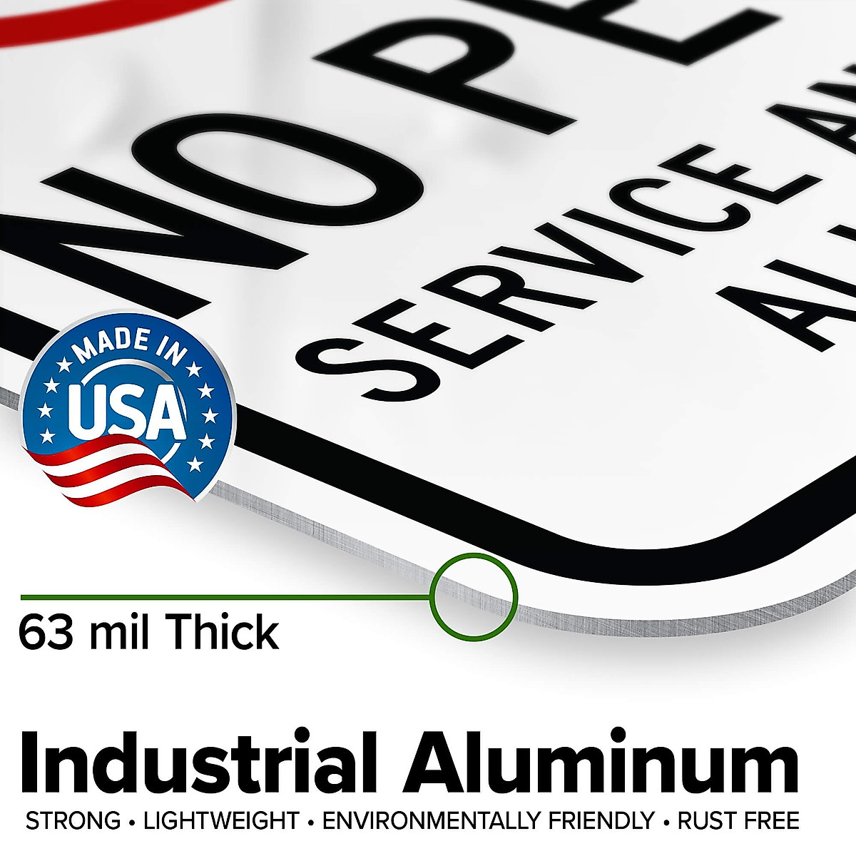 No Pets - Service Animals Allowed Sign, 12x18 Inches, Rust Free .063 Aluminum, Fade Resistant, Made in USA by My Sign Center