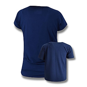 Boy Mama Matching Mommy and Me Outfits Mom Daughter Shirts Mothers Day Outfits Mama Mini Clothing (Womens L, Blue)