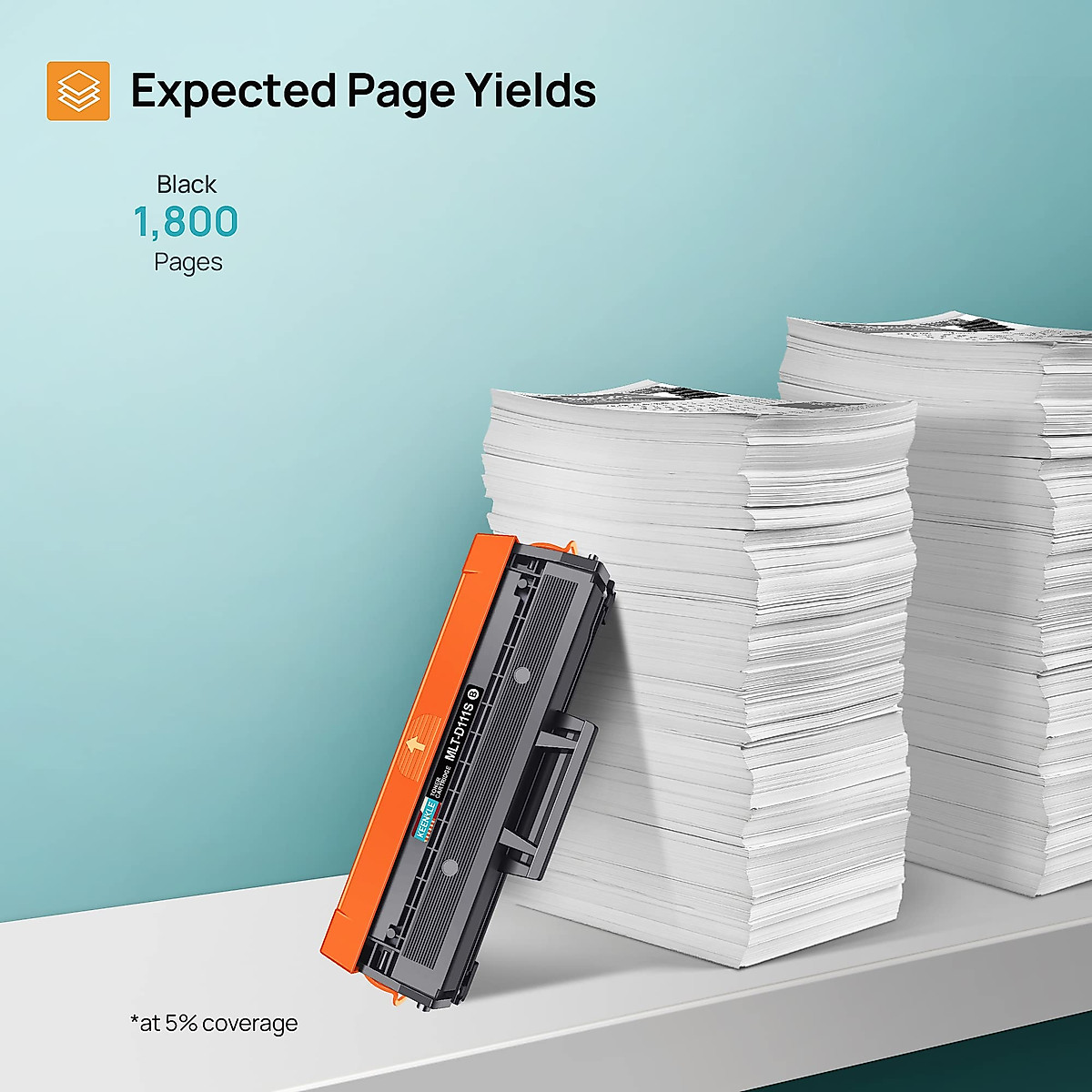 MLT-D111S Compatible Toner Cartridge Replacement for Samsung MLT-D111S 111S MLT111S D111S to Use with Samsung Xpress M2020W M2070FW M2070W M2020 M2024W Printer (Black, 2 Pack)