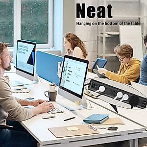 Power Strip 2-Pack, HITRENDS Surge Protector with 6 AC Outlets & 3 USB Charging Ports, 5 Feet Heavy Duty Extension Cord, 1875W/15A Multiplug for Home Office & Multiple USB Devices - Black