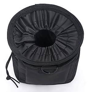 Tactical Molle Drawstring Magazine Dump Pouch, Adjustable Military Utility Belt Fanny Hip Holster Bag Outdoor Ammo Pouch (Black)