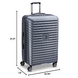 DELSEY PARIS Cruise 3.0 Hardside Expandable Luggage with Spinner Wheels, Graphite, Checked-Large 28 Inch