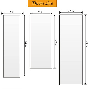 Dewfig Wall-Mounted Mirror,29"*10",Floor Mirror Full Length Hanging Wall Mirror for Bedroom,Full Body Mirror, Rectangle Shape,Metal Frame,Silver