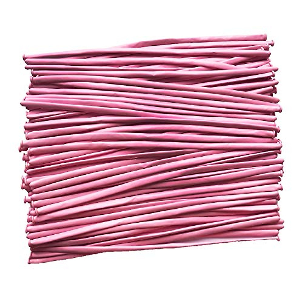 Carykon 100 PCS Thickening Latex Long Twisting Magic Balloons Solid Color Twisting Balloon for Animals (Pink)