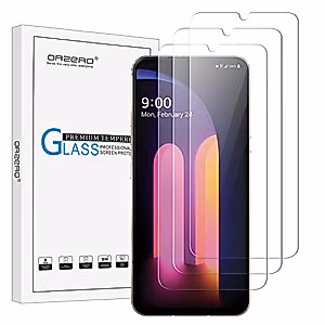 Orzero (3 Pack) Compatible for LG V60 ThinQ Tempered Glass Screen Protector, 9 Hardness HD Anti-Scratch (Lifetime Replacement)
